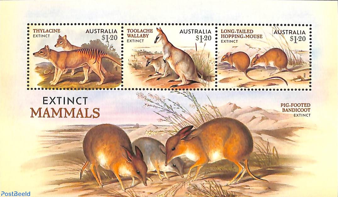 Stamp 2023, Australia Extinct mammals s/s, 2023 - Collecting Stamps ...