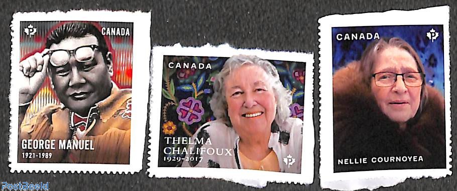 Stamp 2023, Canada Indigenous leaders 3v s-a, 2023 - Collecting Stamps ...