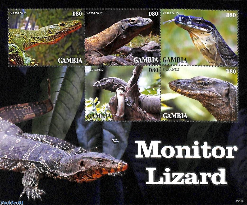 Stamp 2022, Gambia Monitor Lizard 5v m/s, 2022 - Collecting Stamps ...