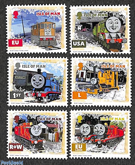 Stamp 2021, Isle of Man Christmas, Thomas & Friends 6v, 2021 ...