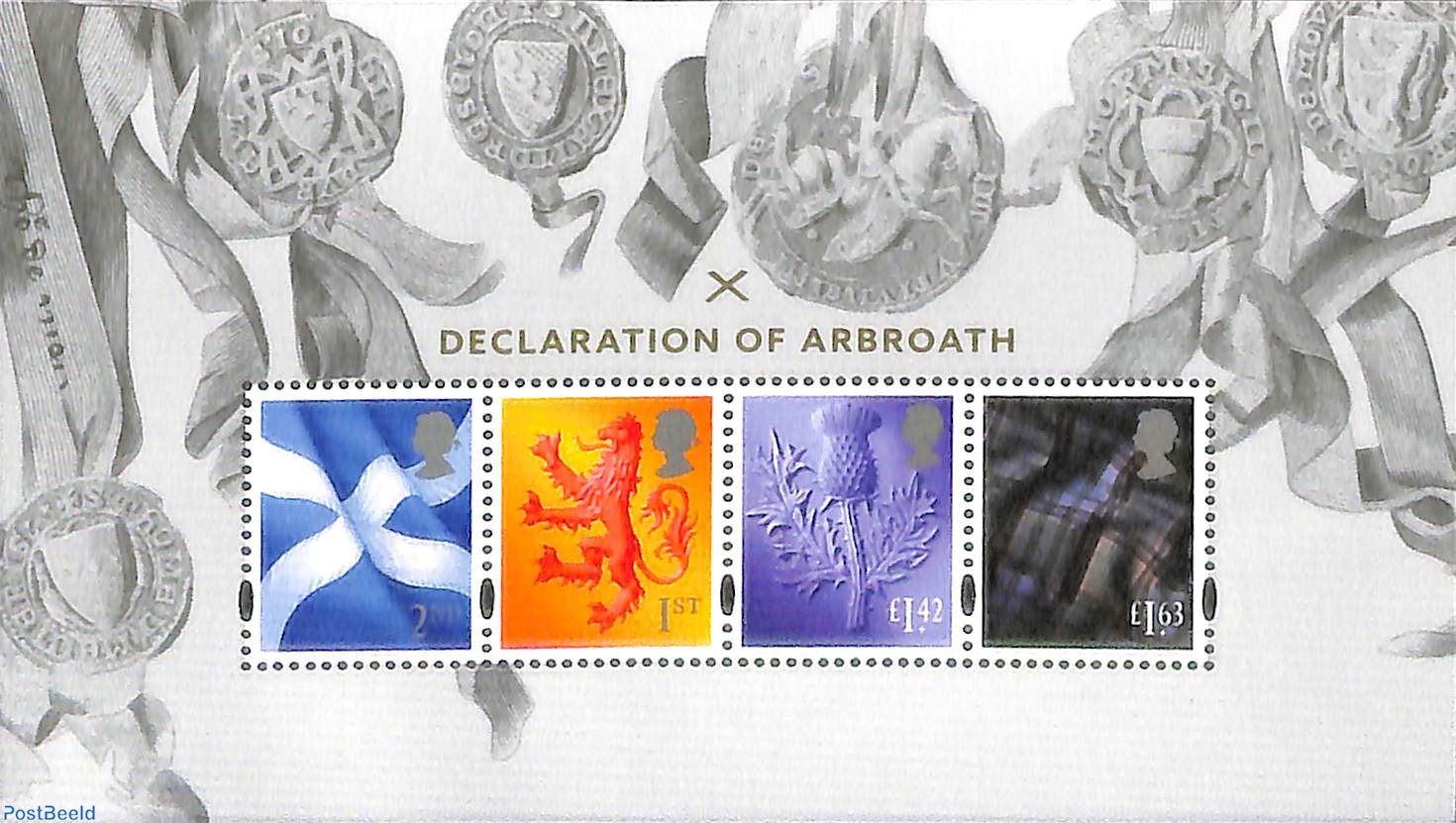 Stamp 2020, Great Britain Declaration of Arbroath s/s (with or without ...