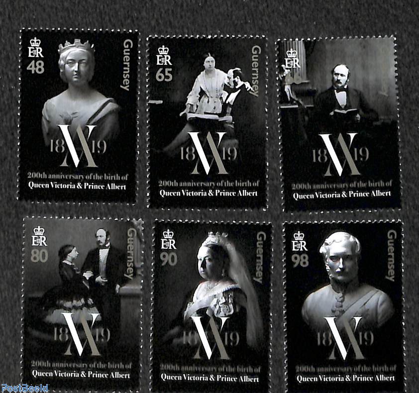 Stamp 2019, Guernsey Queen Victoria, Prince Albert 6v, 2019 ...