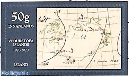 Stamp 2020, Iceland 100 years Icelandic met office 1v s-a, 2020 ...