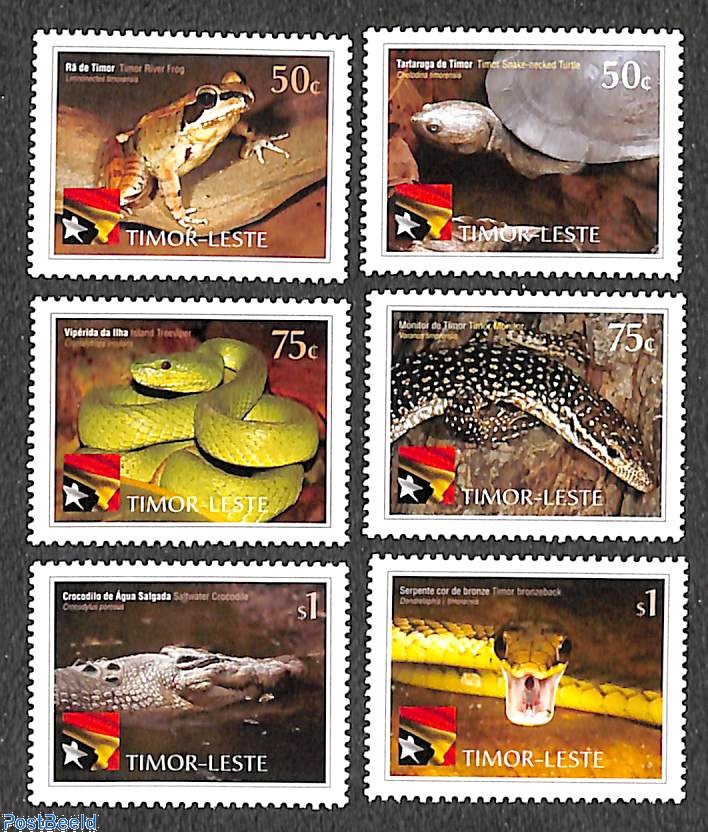 Stamp 2010, Timor Reptiles & amphibians 6v, 2010 - Collecting Stamps ...