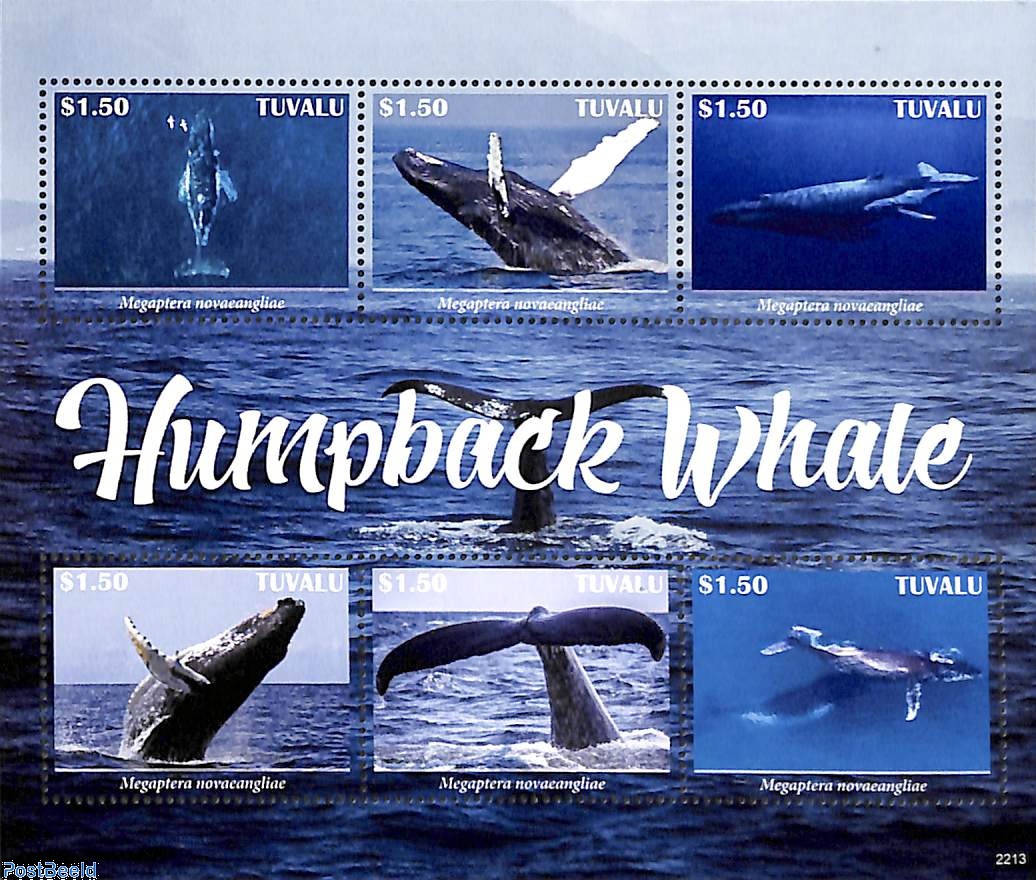 Stamp 2022, Tuvalu Humpback Whale 6v m/s, 2022 - Collecting Stamps ...