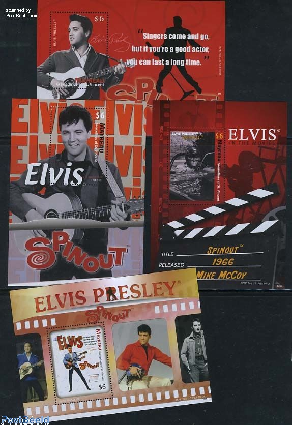 Stamp 2011, Saint Vincent & the Grenadines Elvis Presley in film ...