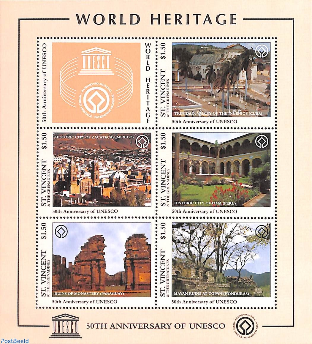Stamp 1997, Saint Vincent World heritage 5v m/s, 1997 - Collecting ...