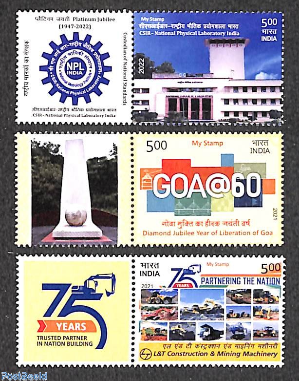 Stamp 2021, India My stamp 3v+tabs, 2021 - Collecting Stamps ...